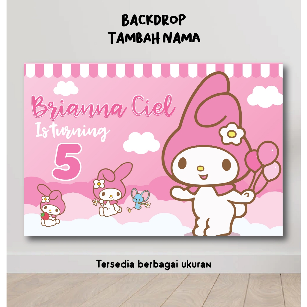 Backdrop MY MELODY SANRIO BACKGROUND BANNER Decoration BANNER HAPPY ...