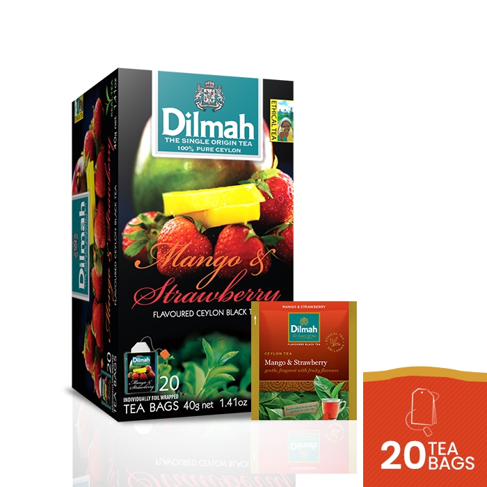 Dilmah Mango & Strawberry Tea - Tea Bags [Foil Envelope 20s Packaging ...