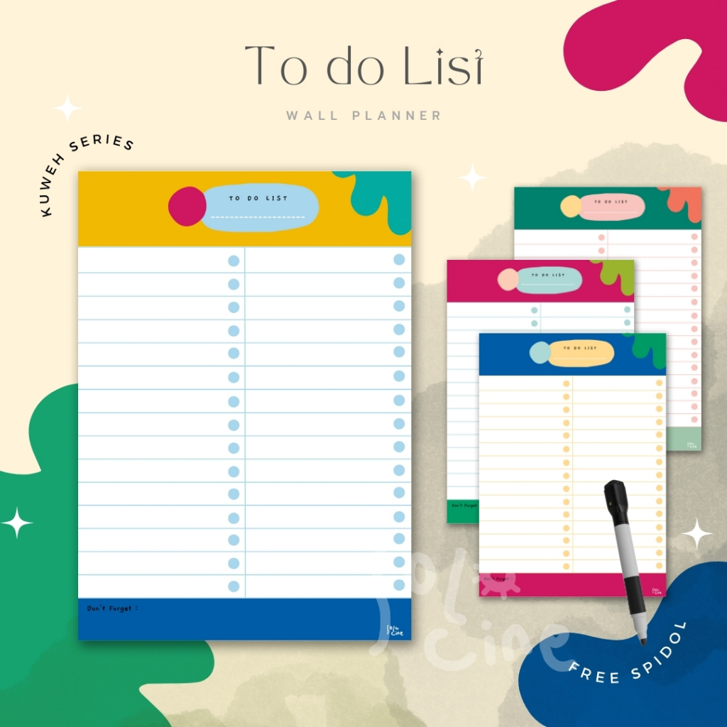 To do List / Check List / Wall Planner - Kuweh Series | Shopee Singapore