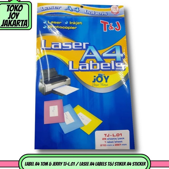 Label A4 Tom Jerry TJL1 Lasee A4 Labels TJ Sticker A4 Sticker | Shopee ...