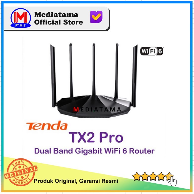 TENDA Tent TX2 Pro Dual Band Gigabit Wi Fi 6 Router TX2Pro TX2 Pro Wifi ...
