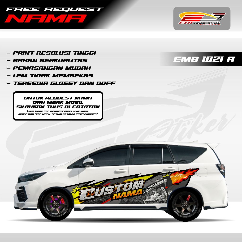 Decal STICKER THAILOOK INNOVA PAJERO FORTUNER READY TO USE ALL TYPES OF ...
