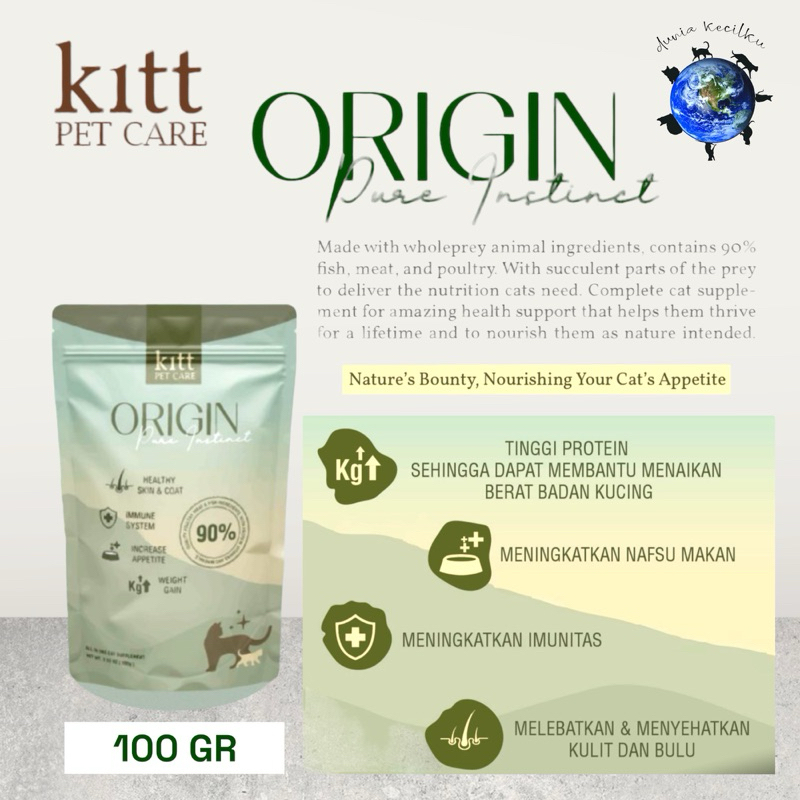 Kitt Pet ORIGIN Pure Instinct - Natural Protein Booster/Napsu Eat ...