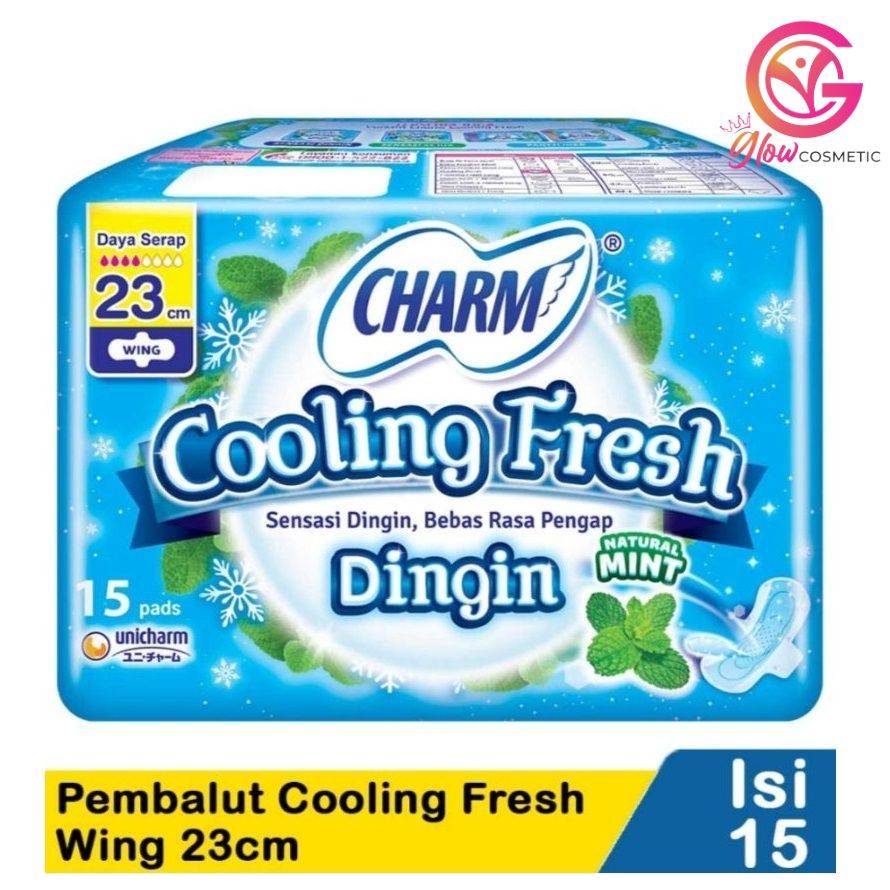 Charm COOLING FRESH NATURAL MINT 23CM 15 PADS (WING) | Shopee Singapore