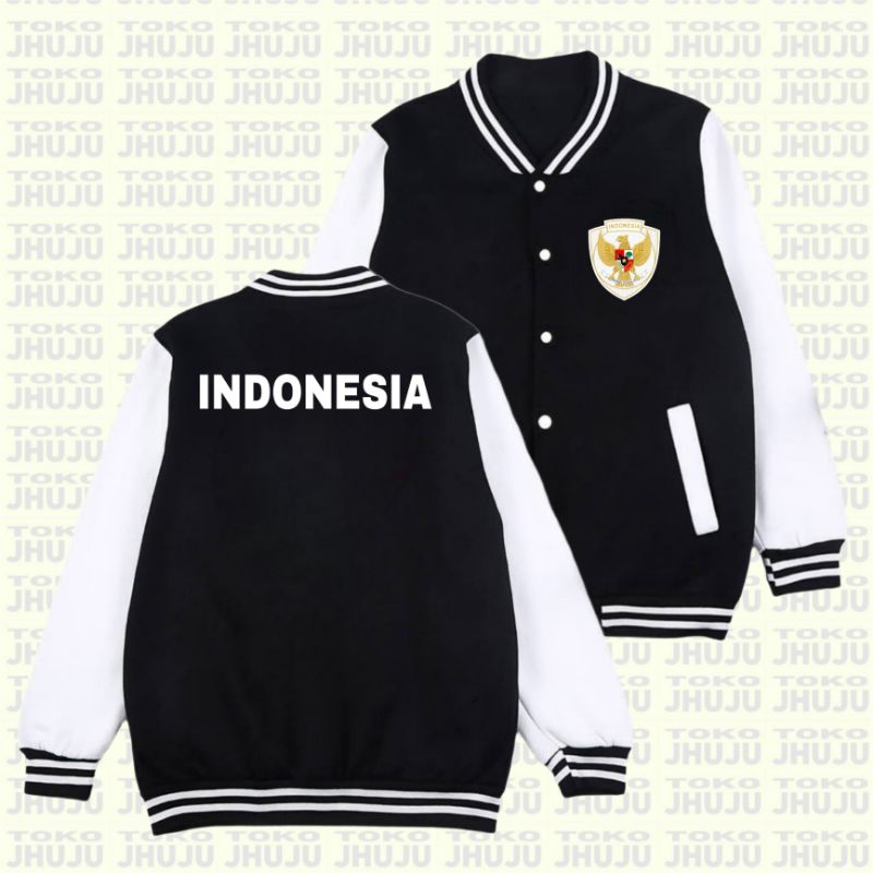 Indonesian National Team Football Screen Printed Varsity Jacket DB Logo ...