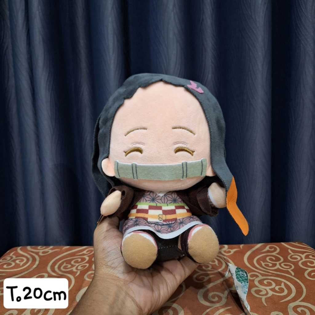 Nezuko Doll Tanjiro Kamado Demon Slayer Kimetsu Sitting Tag Beautiful Cute | Shopee Singapore