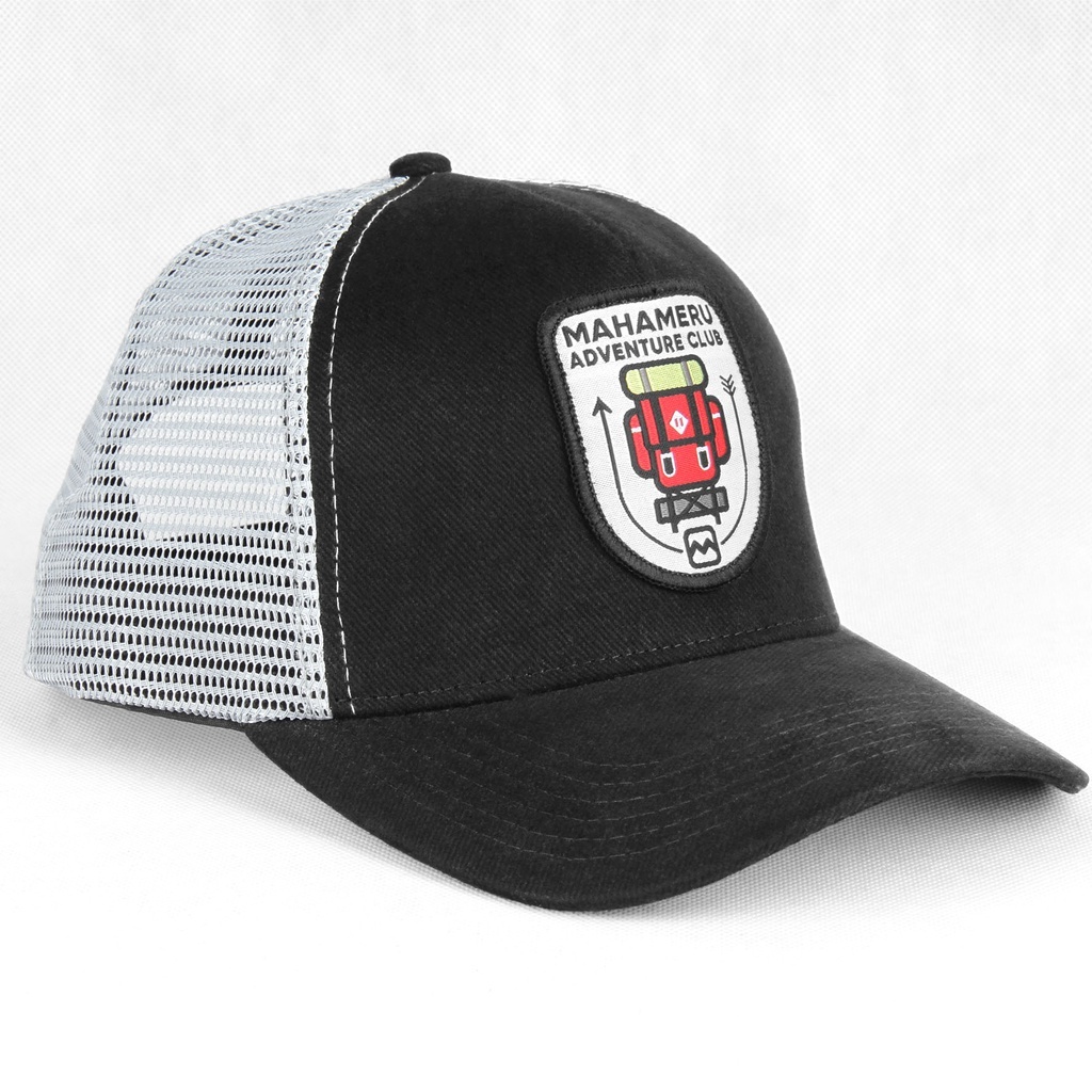 PUTIH HITAM Mahameru Hat HJM PATCH B06 Black and White | Shopee Singapore