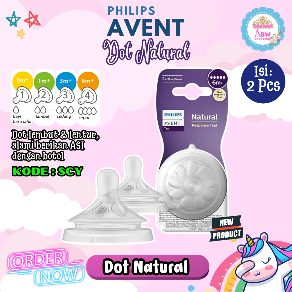 Philips Avent Teat Natural Fast Flow Contains 2 Pcs Nipple Pacifier ...
