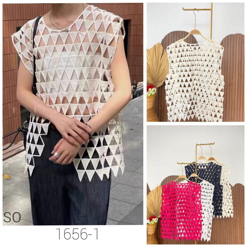 Premium Imported Inverted Triangle Motif Vest, Vshop Style, Outer Full ...