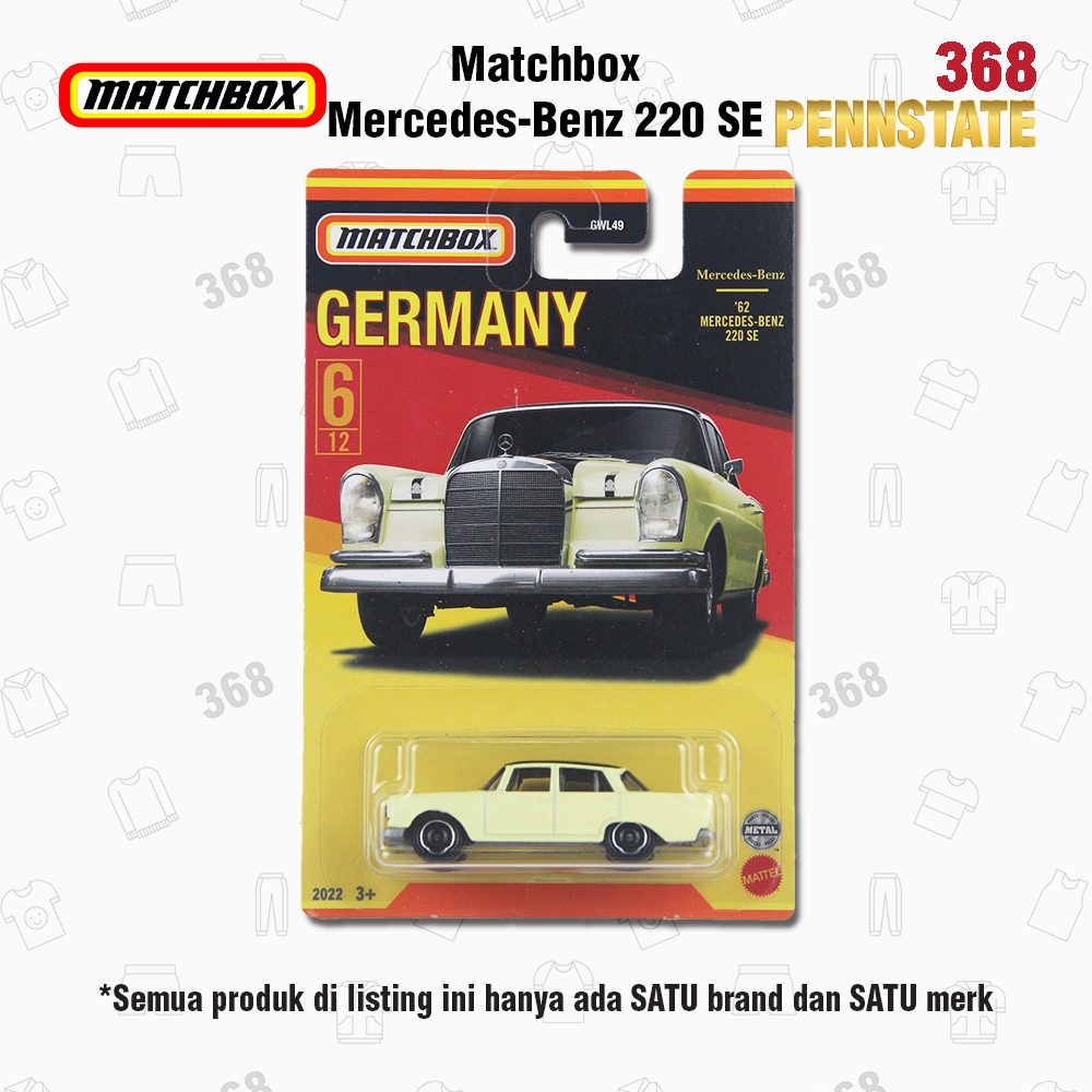 Matchbox Original Diecast Model Real Car 1962 Mercedes-Benz 220 SE ...
