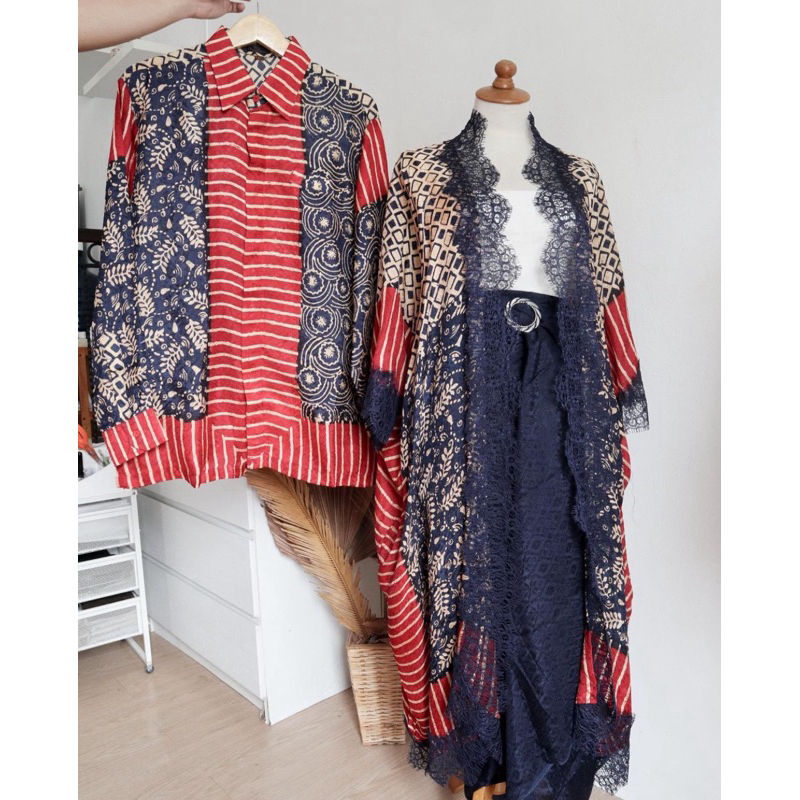 Sharna - Batik outer lace set couple / () | Shopee Singapore