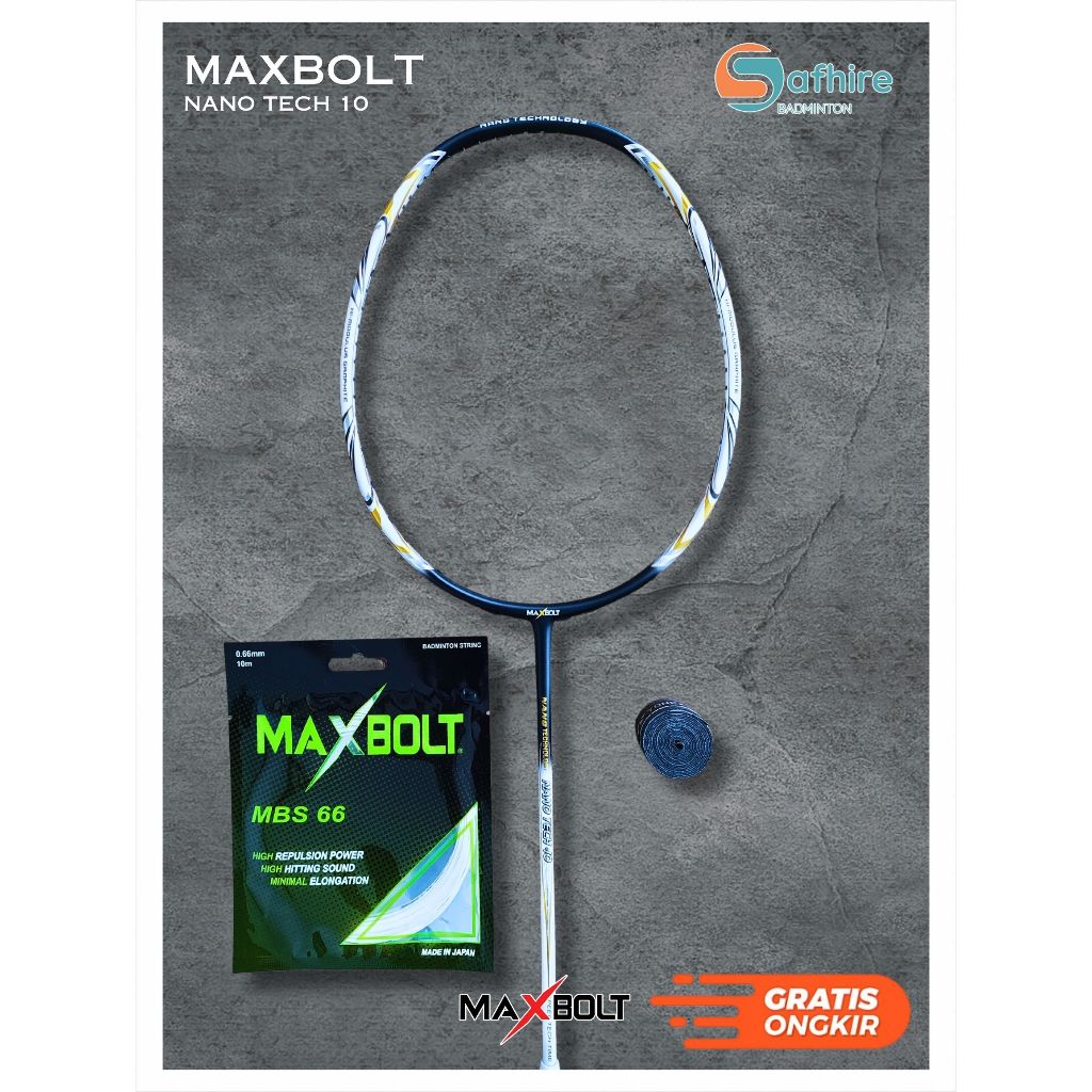 Original Maxbolt Nano Tech-10 Badminton Racket | Shopee Singapore