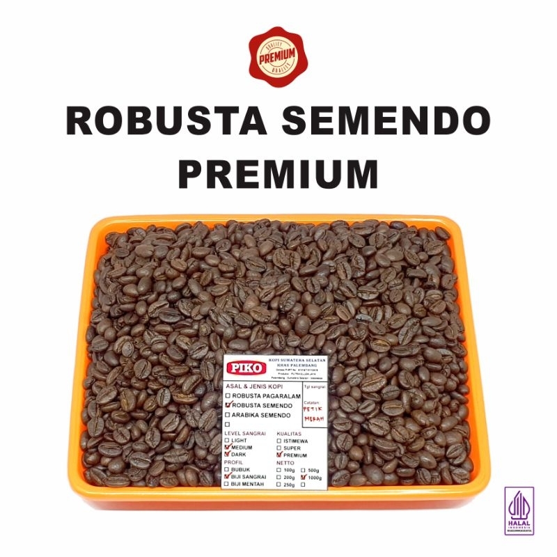 MERAH Semendo Robusta Coffee 1kg Premium Red Picked Ground Coffee Beans ...
