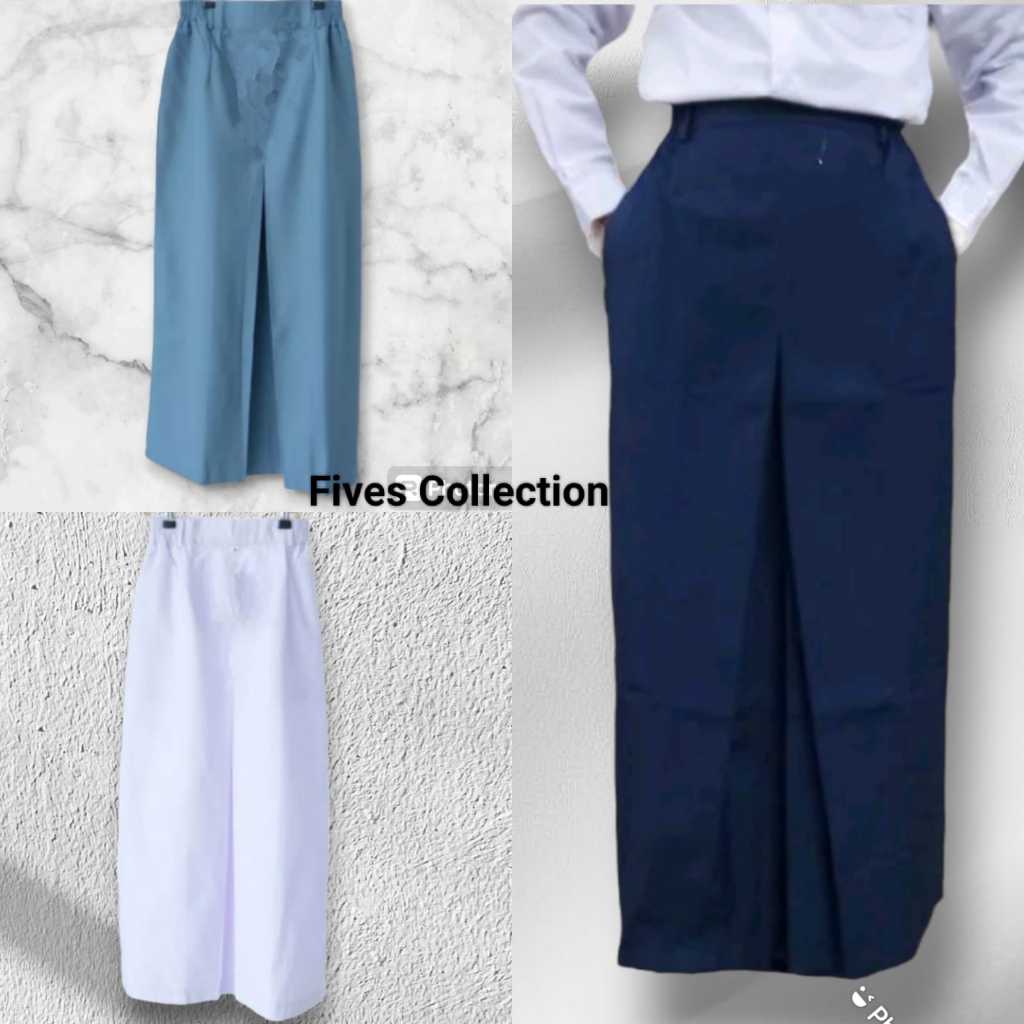 Long span skirt Blue split 1 sma SMK uniform junior high school uniform ...