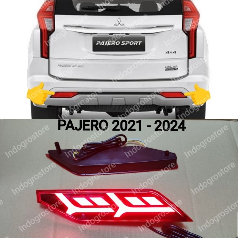 All New Pajero Sport Dakar REFLECTOR Rear Bumper LED Lights 2020 2021 ...