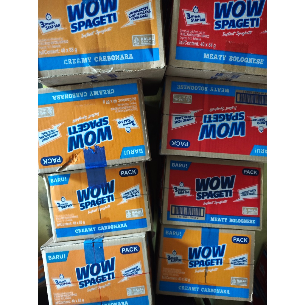 (BOX) WOW Spaghetti Instant Spaghetti Pasta contains 40 pcs | Shopee ...