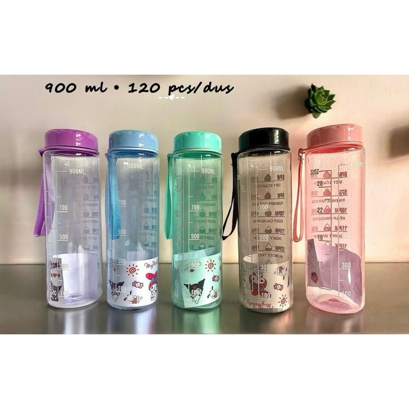 Transparent Clear Viral Bottle 900ml Capacity Viral Clear Drinking ...