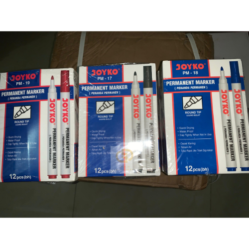 Joyko Permanent Marker Round Tip Permanent Markers (1 Box contains 12 ...