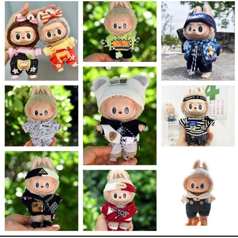 Cute Labubu Costume Labubu Monster Doll Clothes Set Labubu Popmart 17cm ...