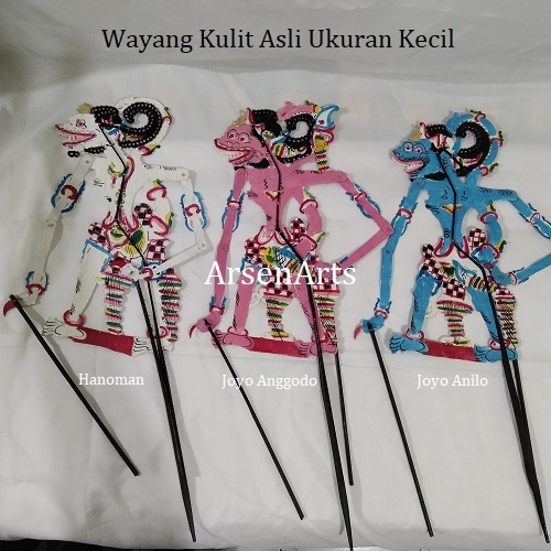 Hanoman, Jaya Anggada, Jaya Anila Wayang Kulit Genuine Leather Small ...