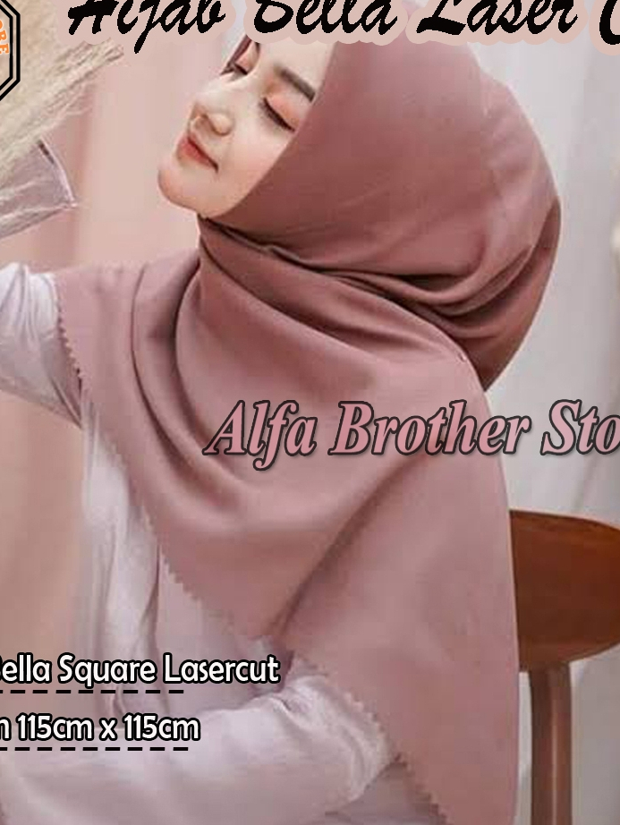 The most complete color Laser Cut rectangular Bella Hijab is the plain ...