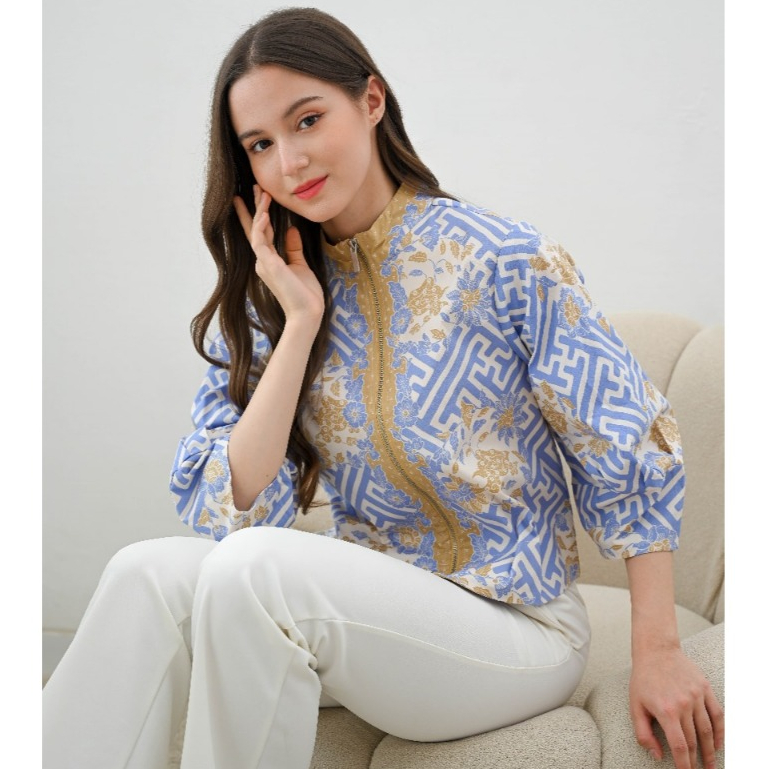 Jumbo Size: Batik Bomber Jacket / Women's Batik Jacket / Outer Batik ...