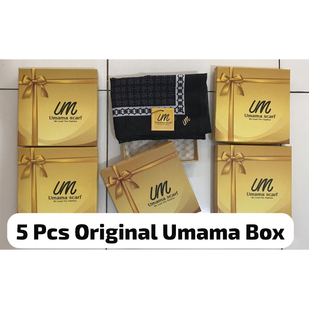 5 Boxes of Square Hijabs Free Box Voal Cotton Premium Metal Logo Laser ...