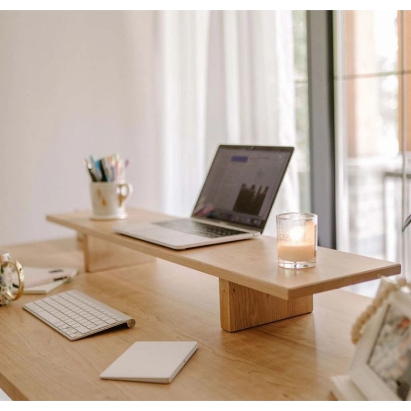 Monitor raiser pc stand monitor 80x20x7 desk monitor | Shopee Singapore