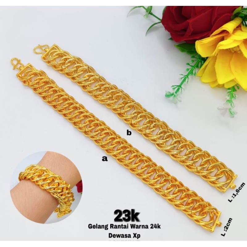 Xuping Limited Edition 24k Gold Engraved Dubai Motif Chain Bracelet for ...