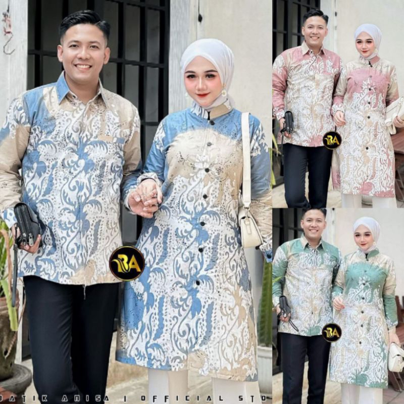 Men's Women's Office Service Couple Batik Uniform Size M L XL XXL ...