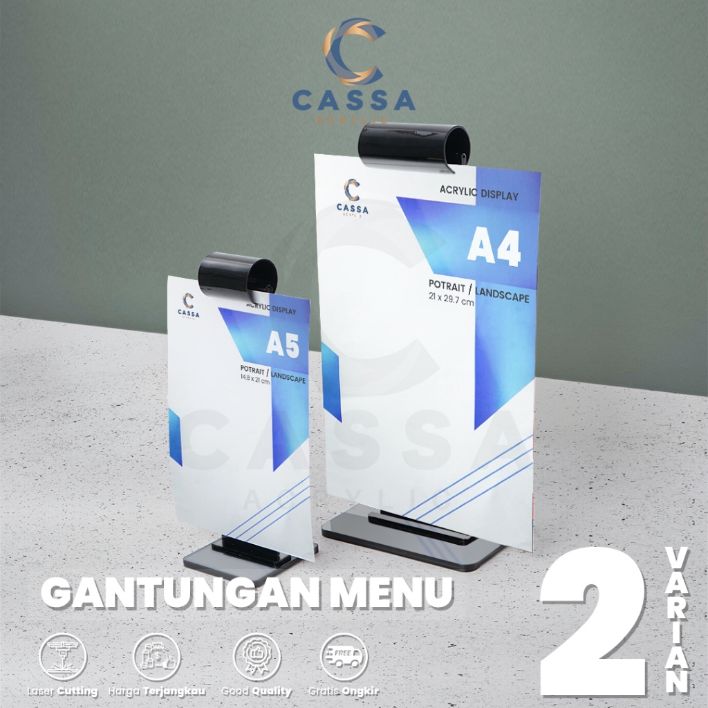 GANTUNGAN Acrylic MENU Hanger/ACRYLIC MENU STAND Restaurant/MENU ...