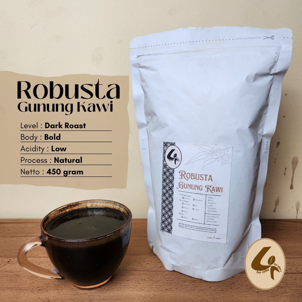 Gunung Kawi Robusta Coffee Powder Robusta Coffee Beans Dark Roast ...