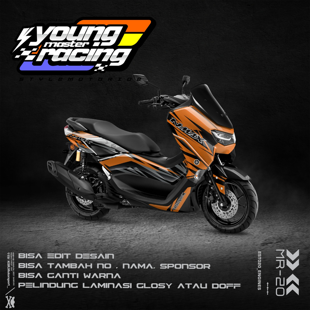 Ecal NMAX 2020 2021 2022 NEW - FULL Block Sticker NMAX 2020 2021 2022 ...