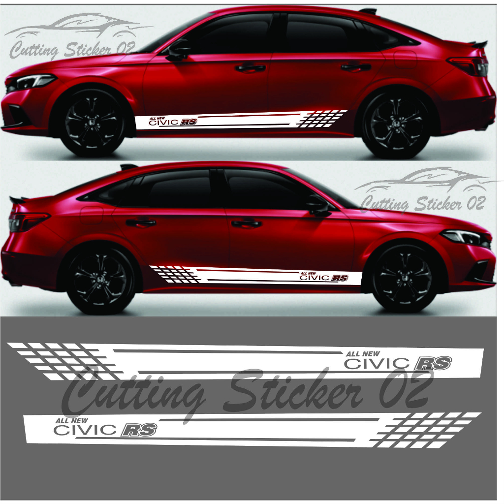 Latest HONDA CIVIC CAR LIST STICKER ALL NEW CIVIC RS STICKER | Shopee ...