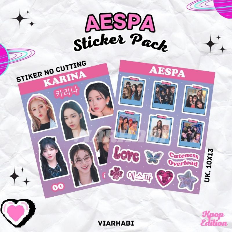 Aespa KARINA NINGNING WINTER GISELLE STICKER // KPOP FREEBIES KPOP ...