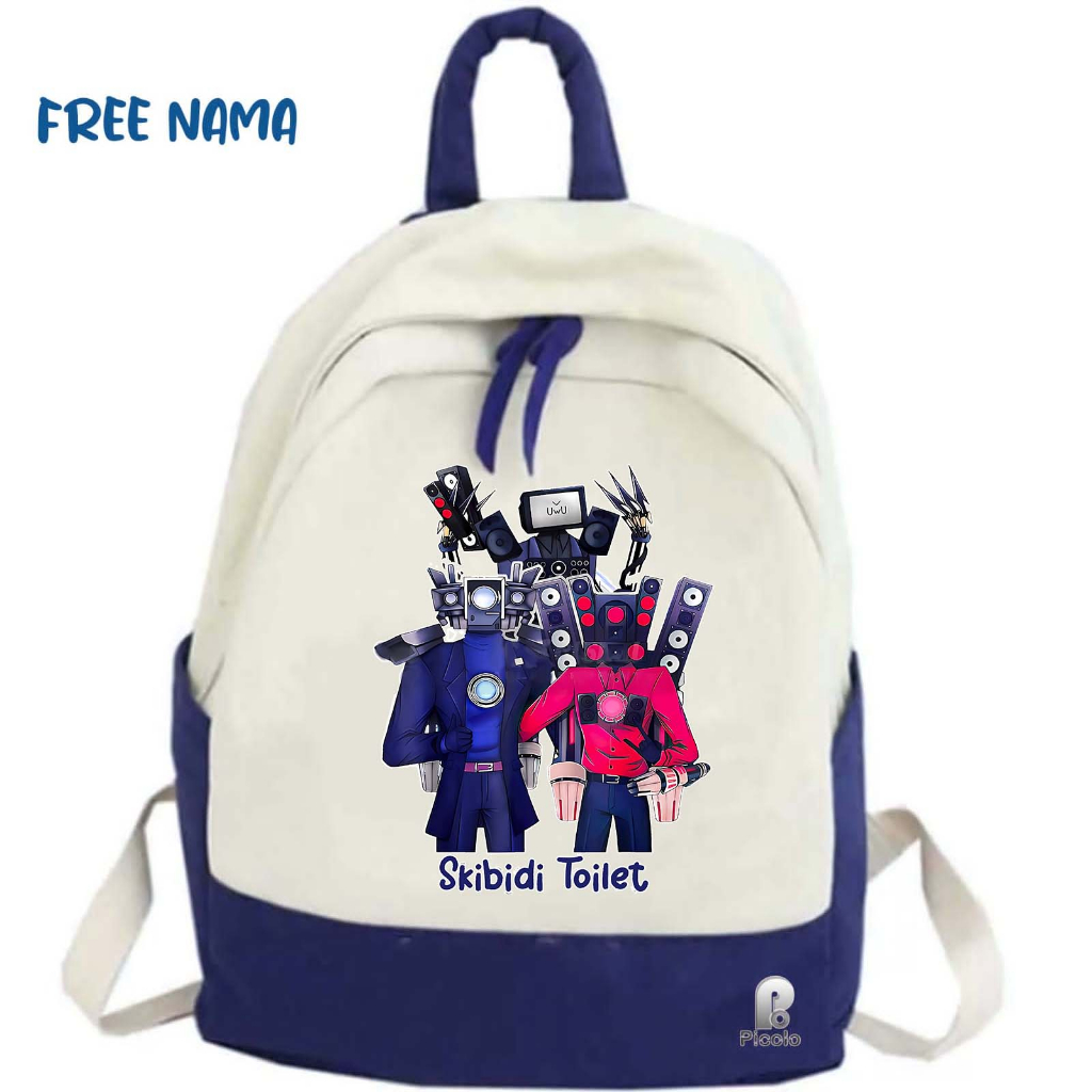 School BACKPACK BACKPACK SKIBIDI MOTIF TOILET CAMERAMAN SPEAKERMAN ...