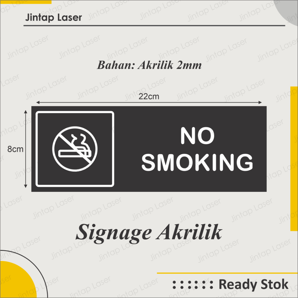No Smoking Sign Board - No Smoking - acrylic Signage - No Smoking Logo ...