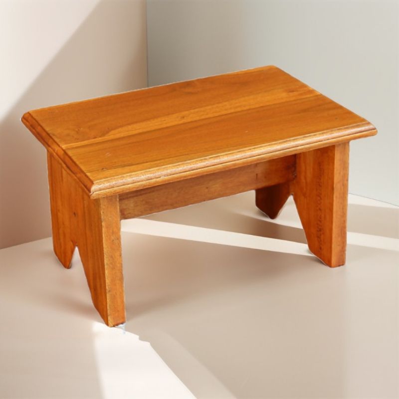 Wooden short chair/teak wood squatting chair/wooden squatting bench ...