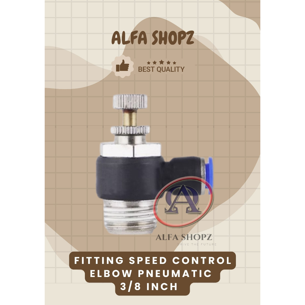 Fitting SPEED CONTROL / FLOW CONTROL ELBOW DRAT OUTER 3/8 INCH 3/8 ...