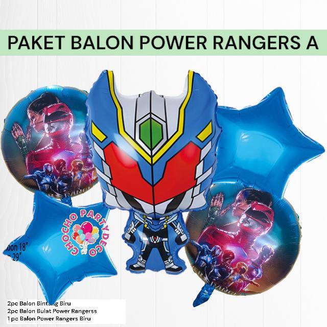 Power Rangers Balloon Pack A/Power Rangers Birthday Decoration | Shopee ...
