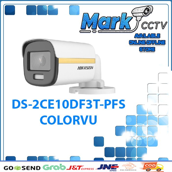 Outdoor COLORVU CCTV CAMERA+AUDIO 2MP HIKVISION DS-2CE10DF3T-PFS ...