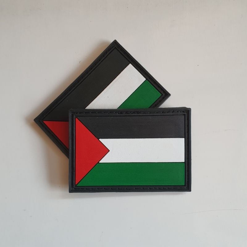 Palestinian/palestinian flag logo rubber patch/velcro emblem ...