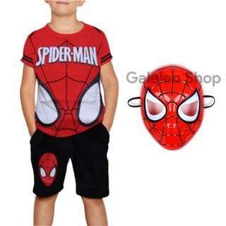 MATA Spiderman Eye Short Suit spidermen Boys Suit | Shopee Singapore