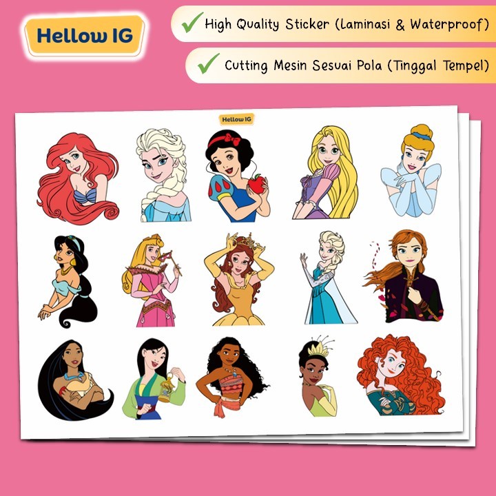 Disney PRINCESS STICKER PACK | Elsa SNOW WHITE MULAN RAPUNZEL ...
