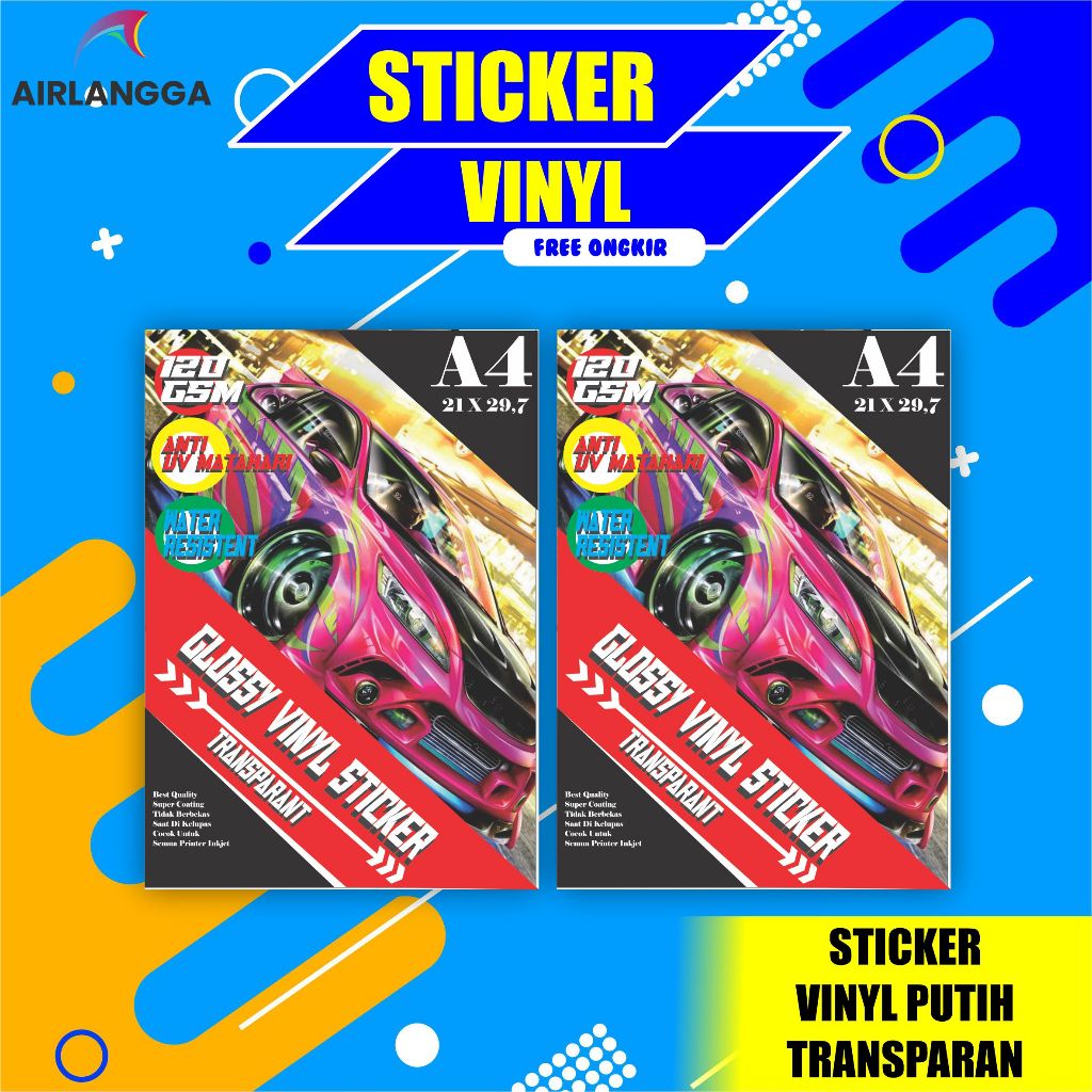 High Quality A4 Inkjet Transparent Vinyl Sticker Paper / Vinyl Stickers ...