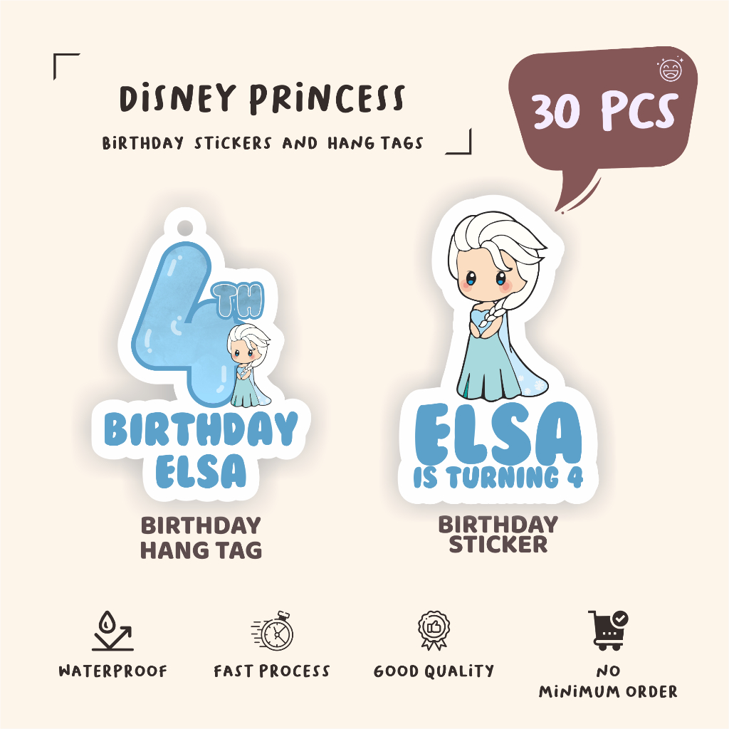 (30pcs)diecut label hang DISNEY PRINCESSTAG /label cute hang print/TAG ...