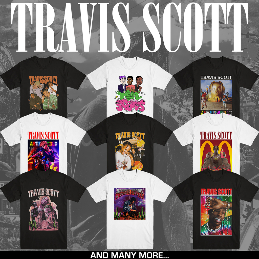 Travis SCOTT | Music T-SHIRT | Hip-hop RAPPER | Merchandise | Shopee ...