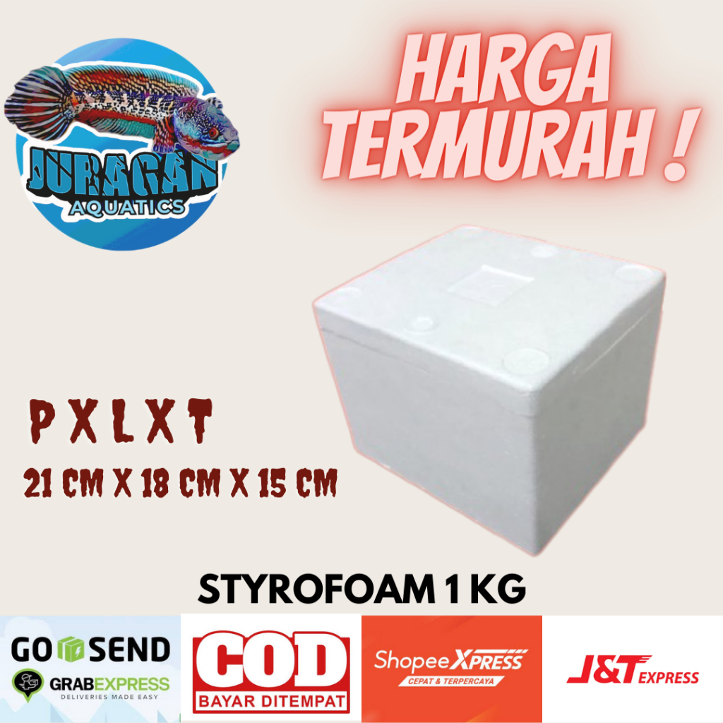 Styrofoam Box 1 kg - Styrofoam Box Packing - Storage Box - Styrofoam ...