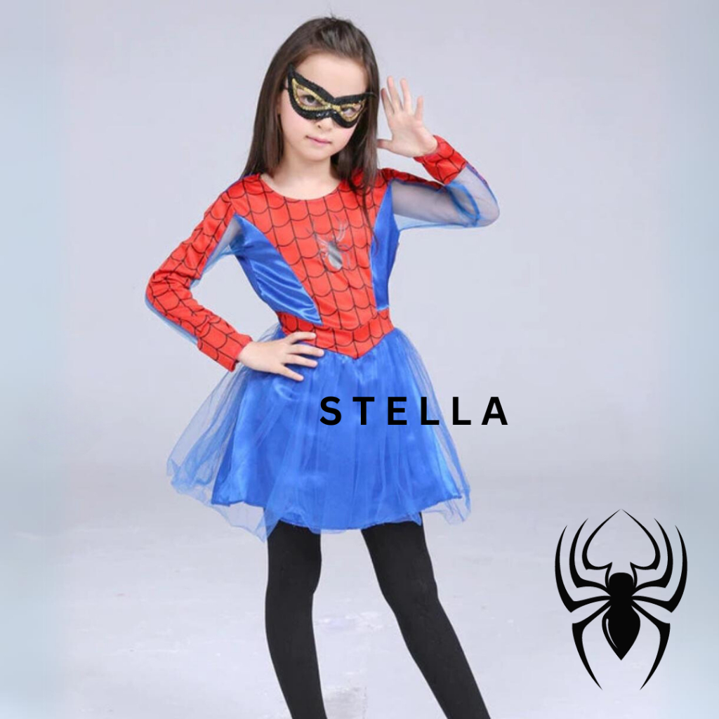 Halloween SPIDER GIRL COSTUME/DC SPIDER GIRL COSTUME Full Set | Shopee ...