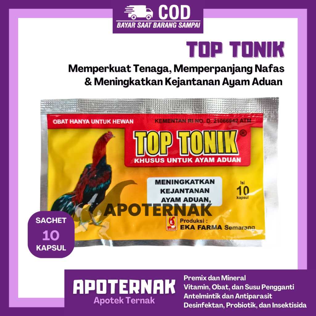 Top Tonic 10 Capsules - Increases the Virility of Fighting Cocks ...
